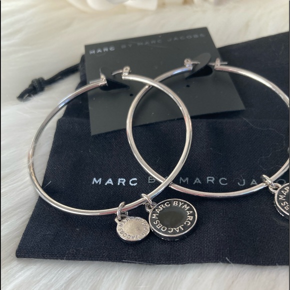 Marc By Marc Jacobs | Jewelry | Nwt Marc Jacobs Enamel Logo Hoop Disc ...